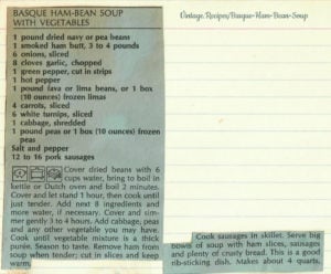 Basque Ham-Bean Soup with Vegetables - vintage.recipes