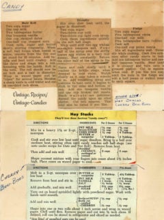 Date Rolls, Divinity, Fudge, Hay Stacks, and Cherry Bon-Bons - vintage ...