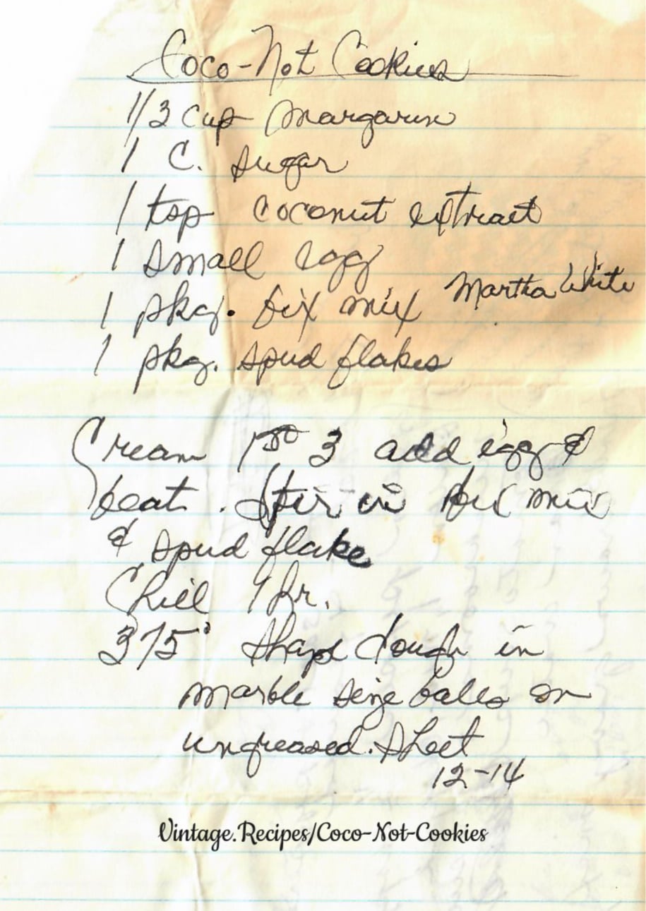 Coco-Not Cookies - vintage.recipes
