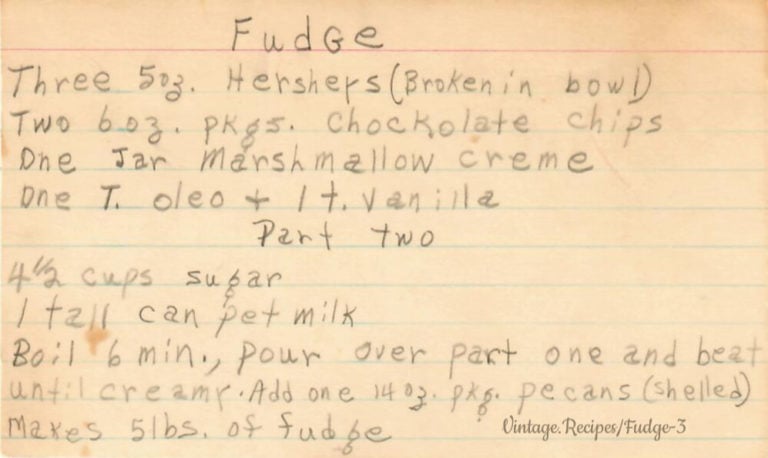 Fudge – Five Pound Fudge - vintage.recipes
