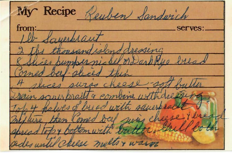 Ruben Sandwich - vintage.recipes