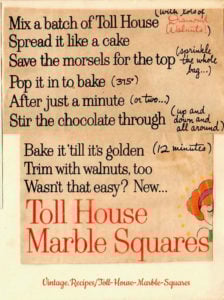 Toll House Marble Squares - vintage.recipes