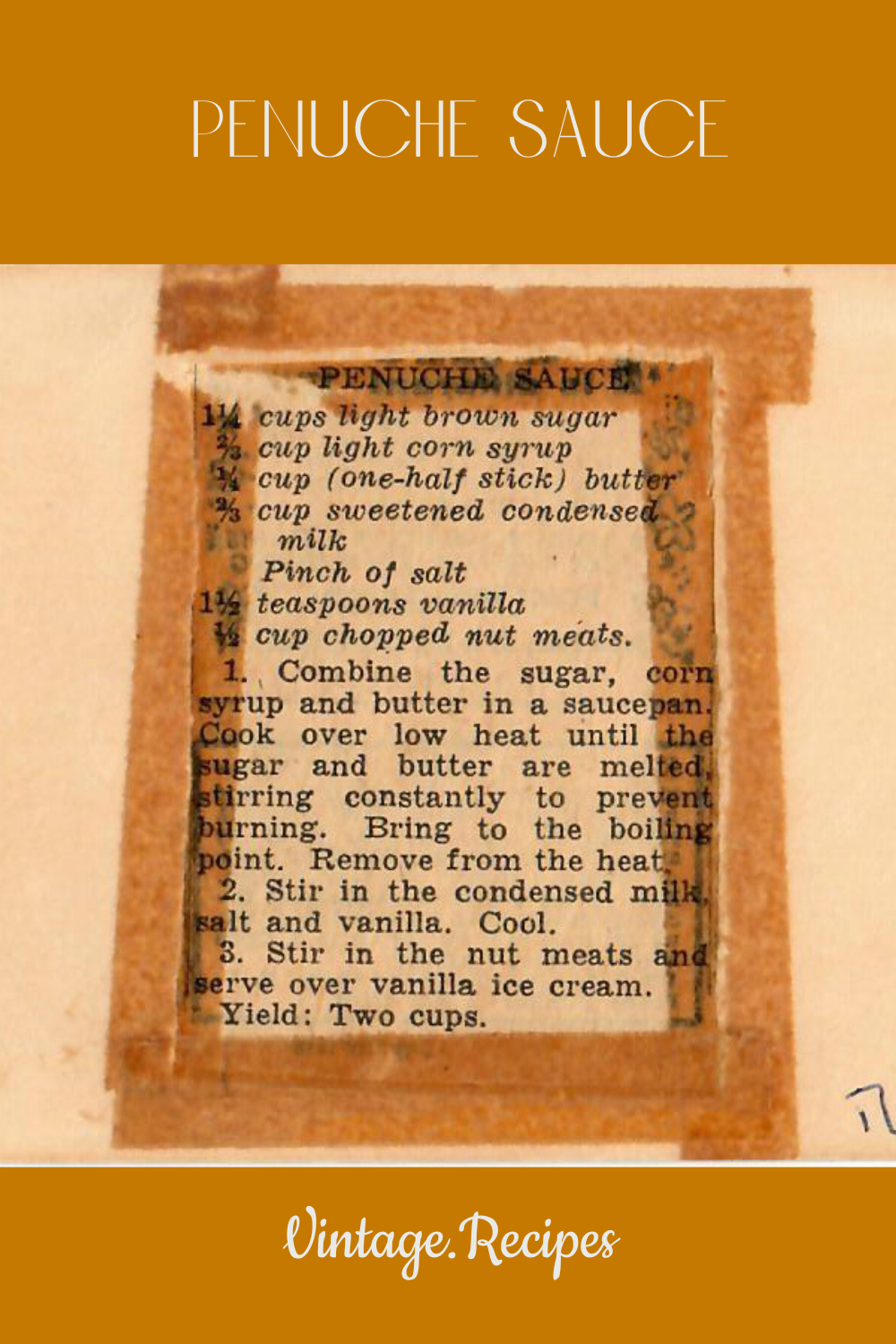 Penuche Sauce - vintage.recipes